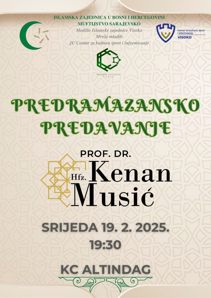 Predramazansko predavanje u srijedu u Visokom | Visoko.ba
